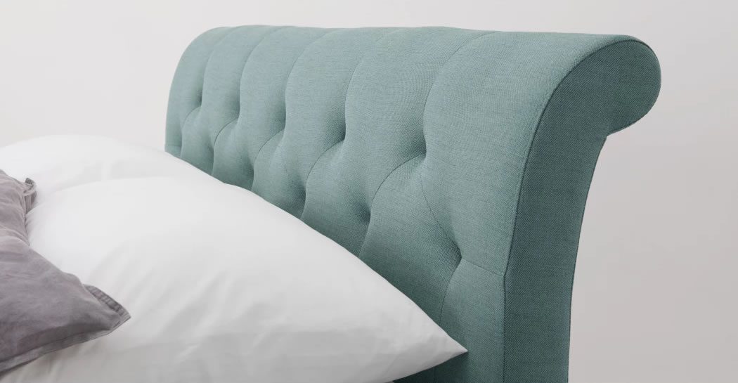 Cama Europea Linnell - Azul Bondi | YoloDecoro