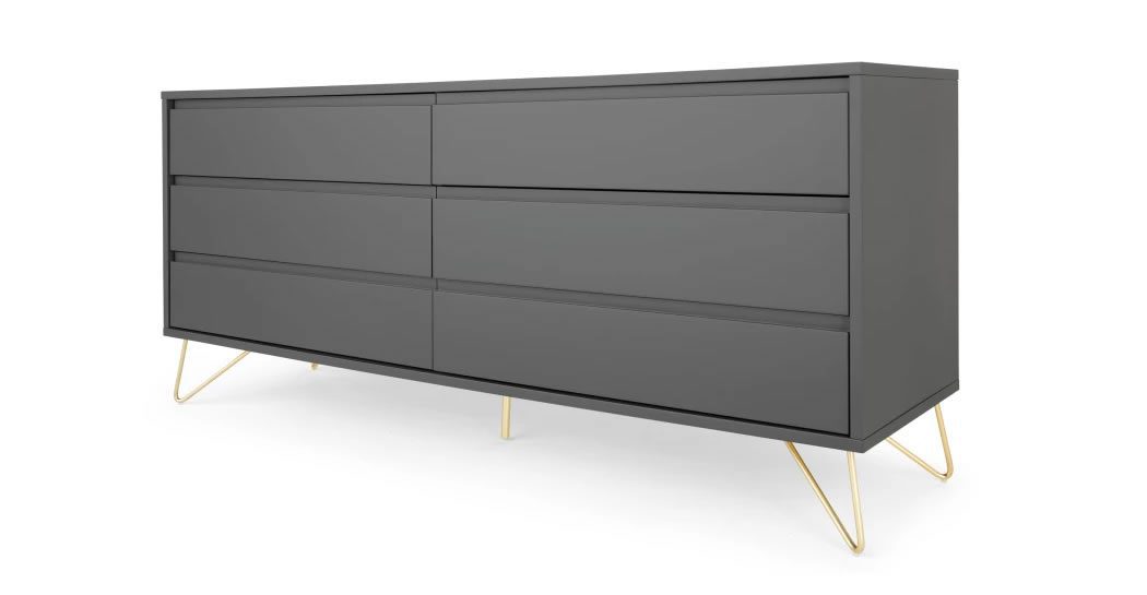 Cómoda Ancha Elona - Gris Carbón | YoloDecoro