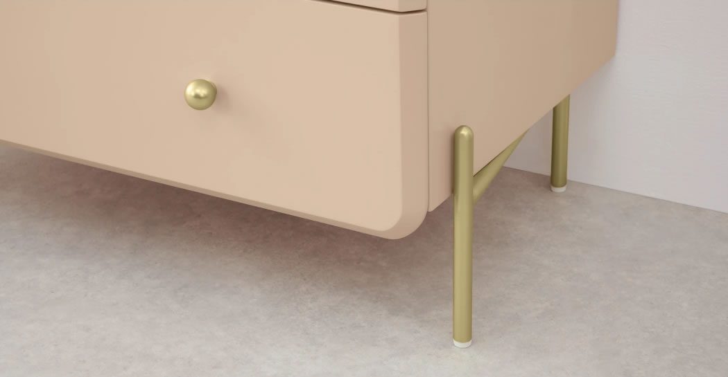 Cómoda Maddie - Rosa y Dorado | YoloDecoro