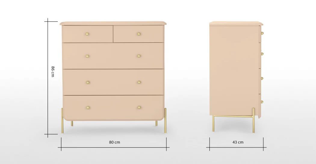 Cómoda Maddie - Rosa y Dorado | YoloDecoro