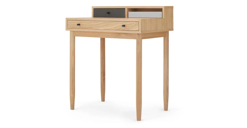Escritorio Compacto Campton - Roble y Gris | YoloDecoro