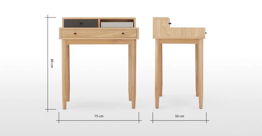 Escritorio Compacto Campton - Roble y Gris | YoloDecoro