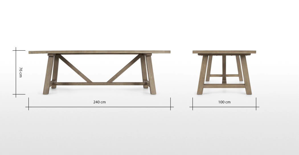 Mesa de Comedor Extra Grande Iona - Madera de Pino | YoloDecoro