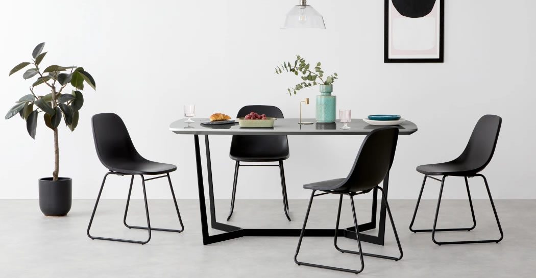 Mesa de Comedor Jaxta - Brillo Gris | YoloDecoro