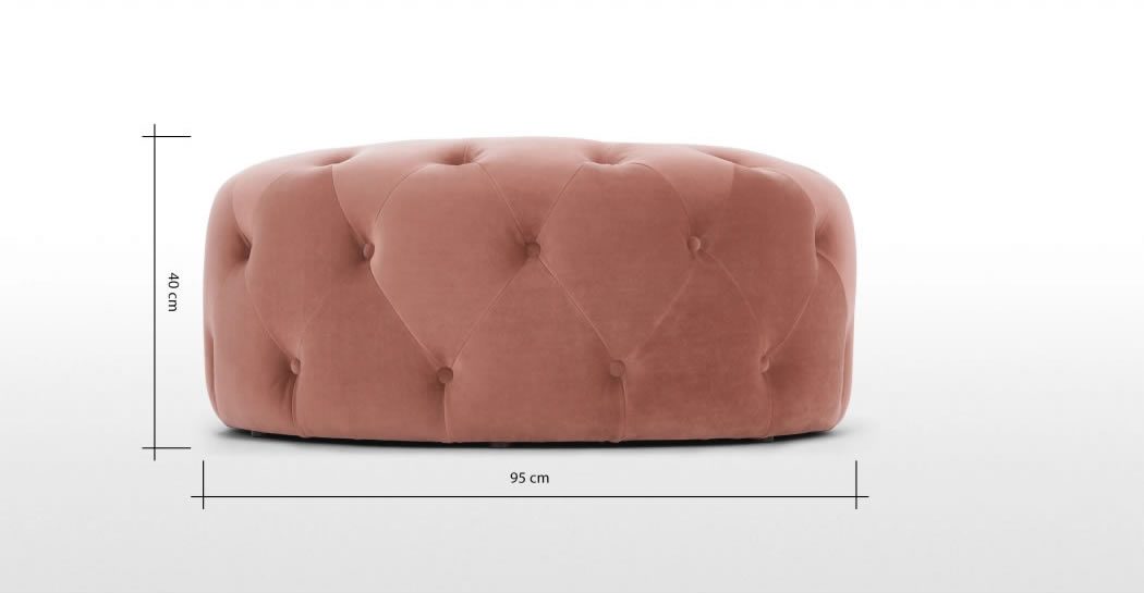 Puf Redondo Grande Hampton - Palo Rosa | YoloDecoro
