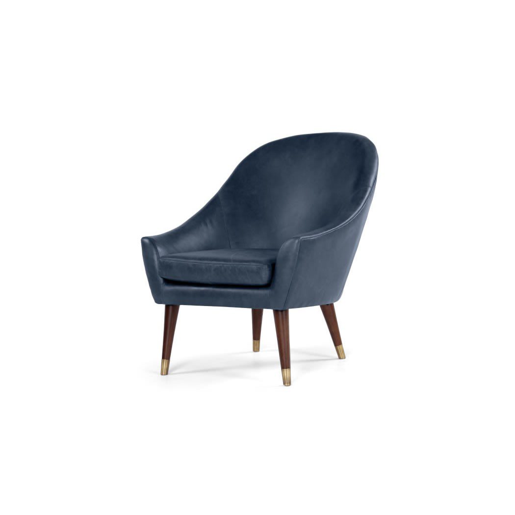 Butaca Seattle - Cuero Azul Oxford | YoloDecoro