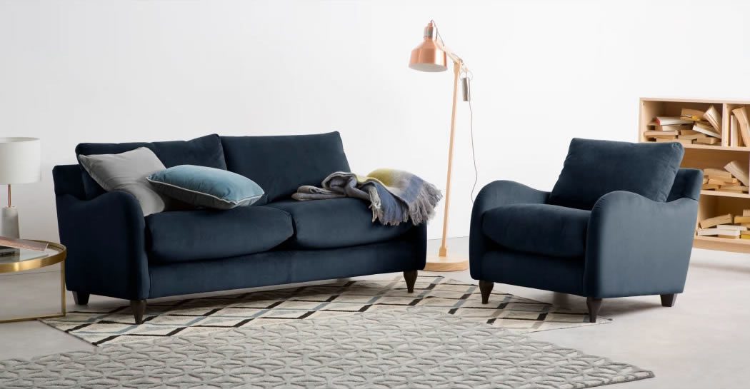 Butaca Sofía - Afelpado Índigo - YoloDecoro