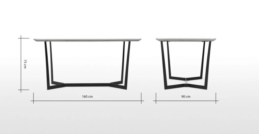 Mesa de Comedor Jaxta - Brillo Gris | YoloDecoro