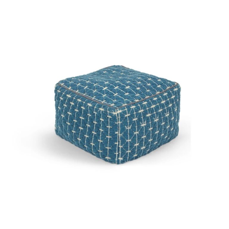 Puf Geométrico Maddox - Azul - YoloDecoro
