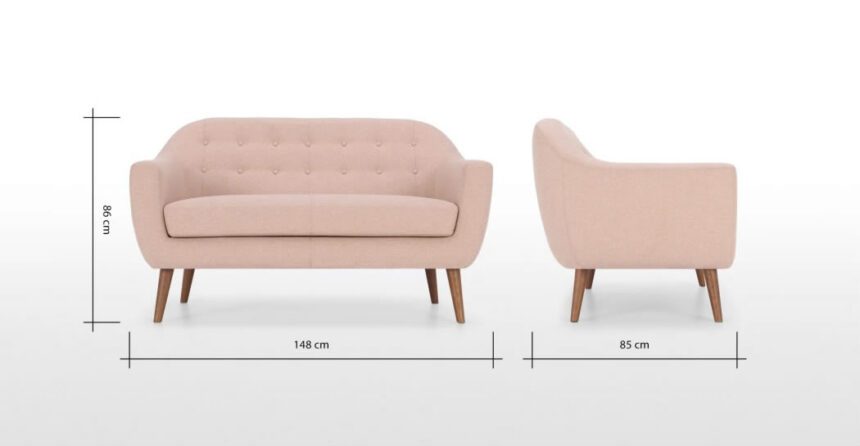 Sofá de 2 Cuerpos Ritchie - Rosa | YoloDecoro